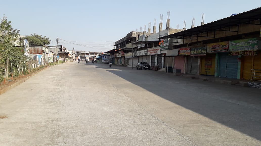 वणी शहरात बाजारपेठा बंद Nashik Marathi News | Markets closed in Wani ...