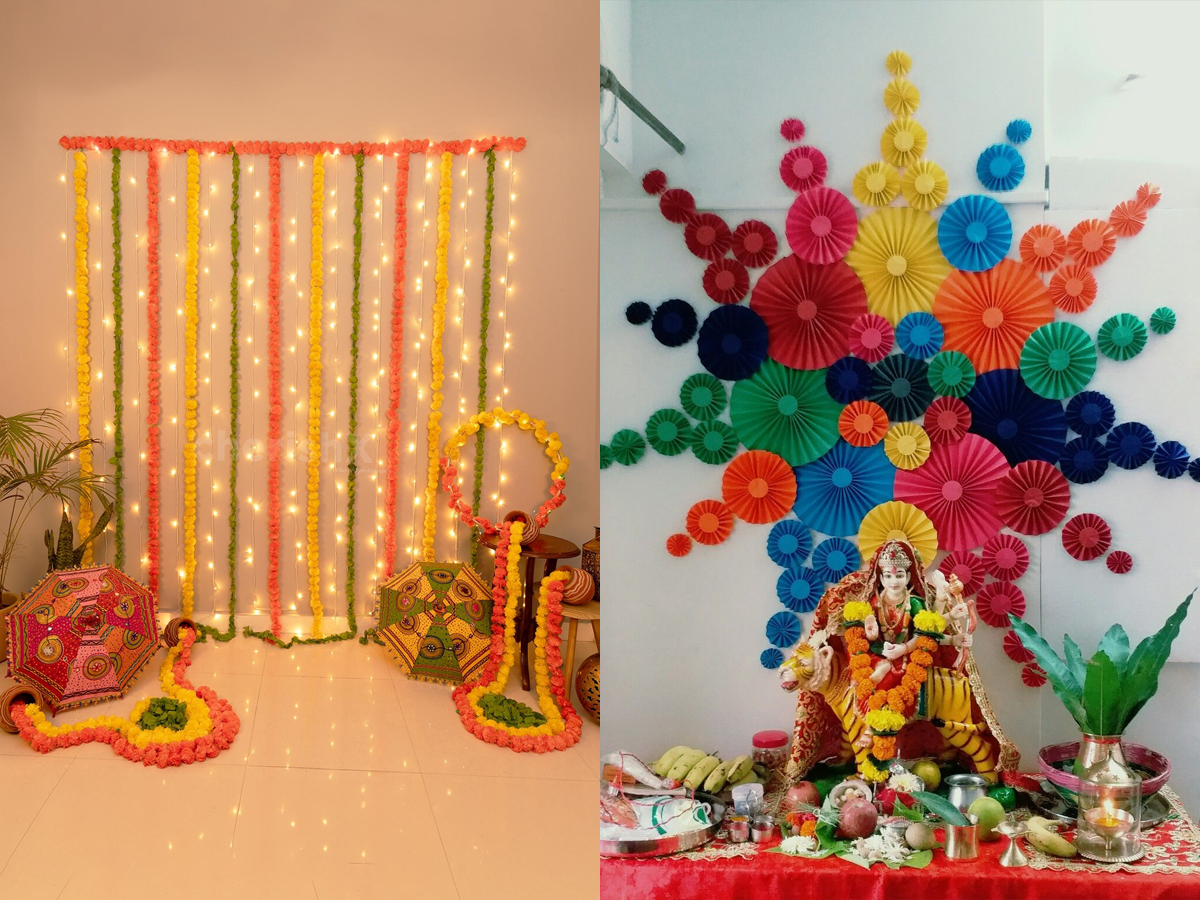 नवरात्र विशेष : कमीत कमी जागेत करा देवीचे आकर्षक डेकोरेशन, खर्चही येईल ...