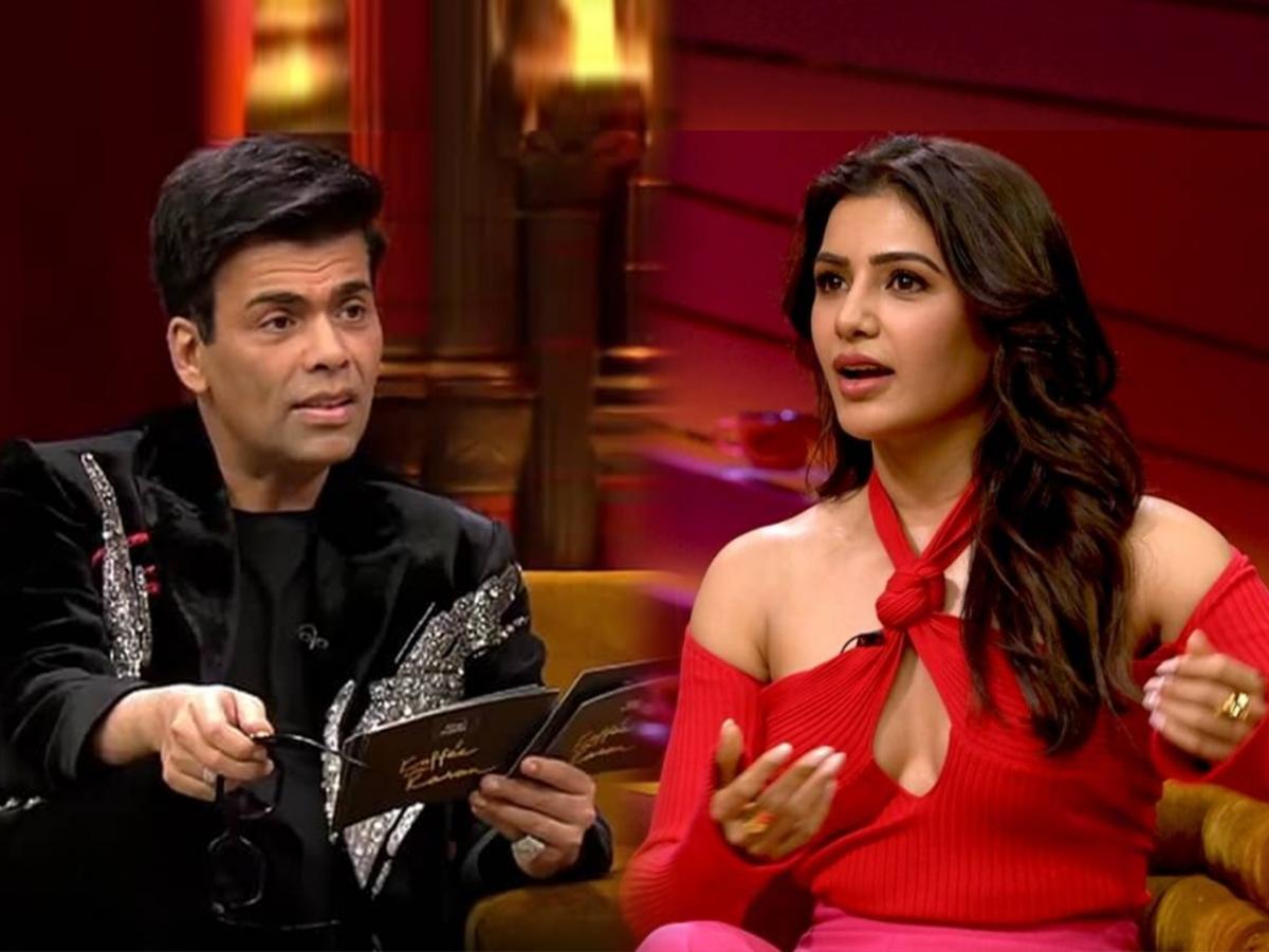 Koffee with Karan 7 : Ex-Husband समोर आला तर..., सामंथा रूथ प्रभु ...