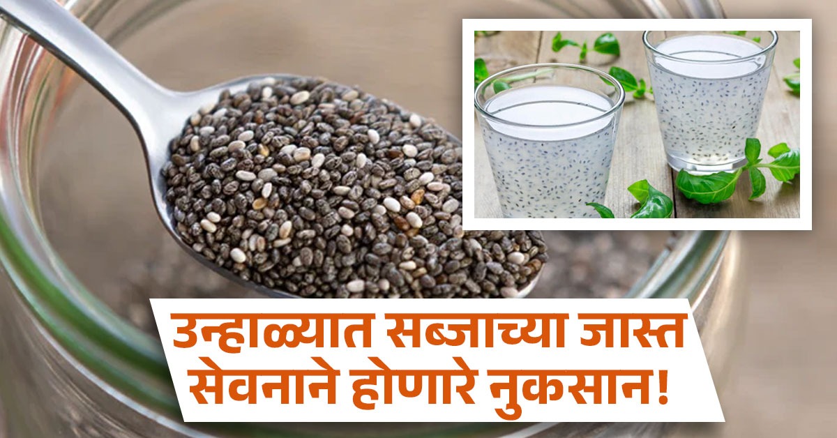 उन्हाळ्यात सब्जाचं जास्त सेवनही ठरू शकतं त्रासाचं; वैद्यांनी दिला ...