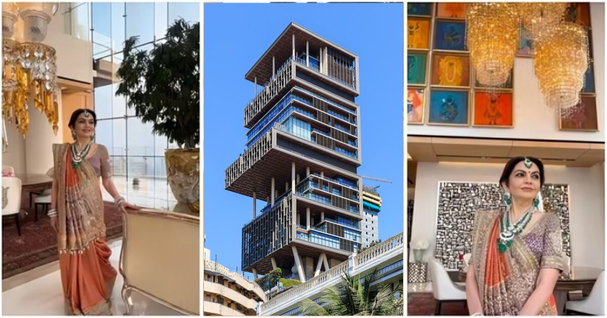 नीता अंबानींचं अँटिलिया निवासस्थान आतून कसं दिसतं? समोर आले आतापर्यंत न ...