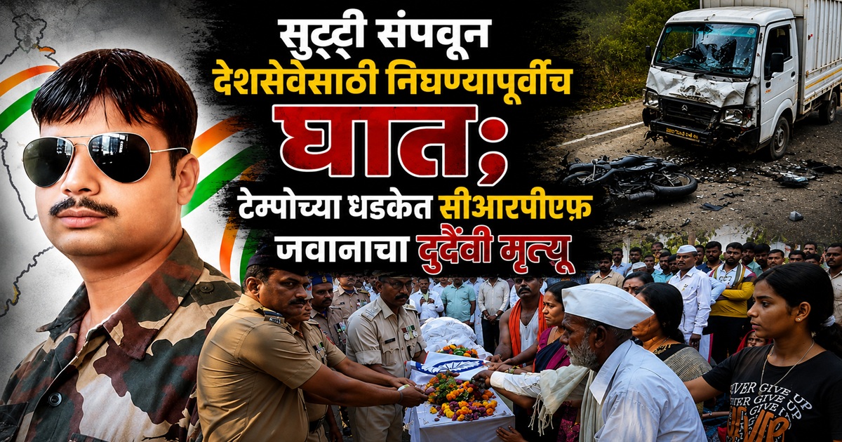 देशसेवेसाठी निघण्यापूर्वी मित्रांची भेट घेतली अन् घात झाला; अपघातात ...