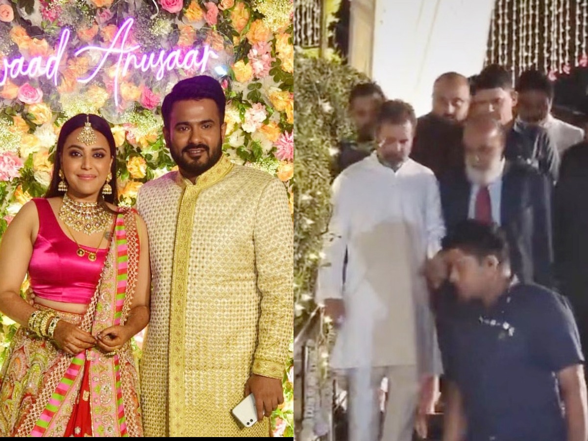 Swara Bhaskar Wedding: स्वरा-फहादच्या रिसेप्शनला राहुल गांधी पोहोचले ...
