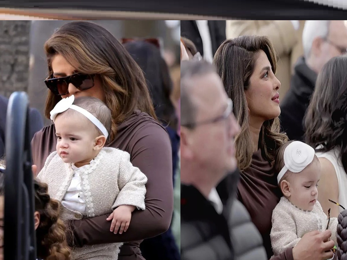 किती गोड! 'नजर काढ तिची', प्रियांकाच्या लेकीची पहिली झलक; चिमुकल्या ...