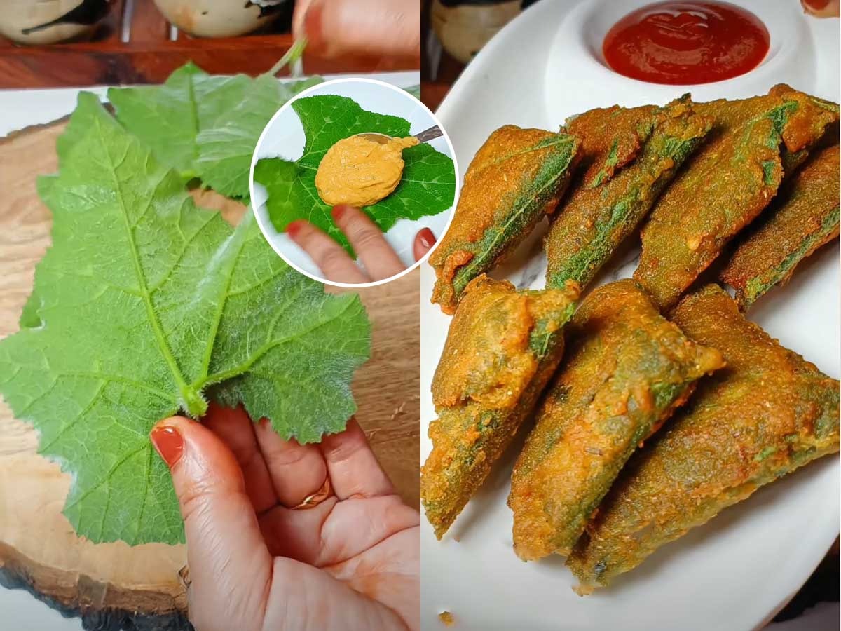 चमचमीत आणि कुरकुरीत भोपळ्याच्या पानांची भजी! ऐकला नसेल तुम्ही हा पदार्थ ...