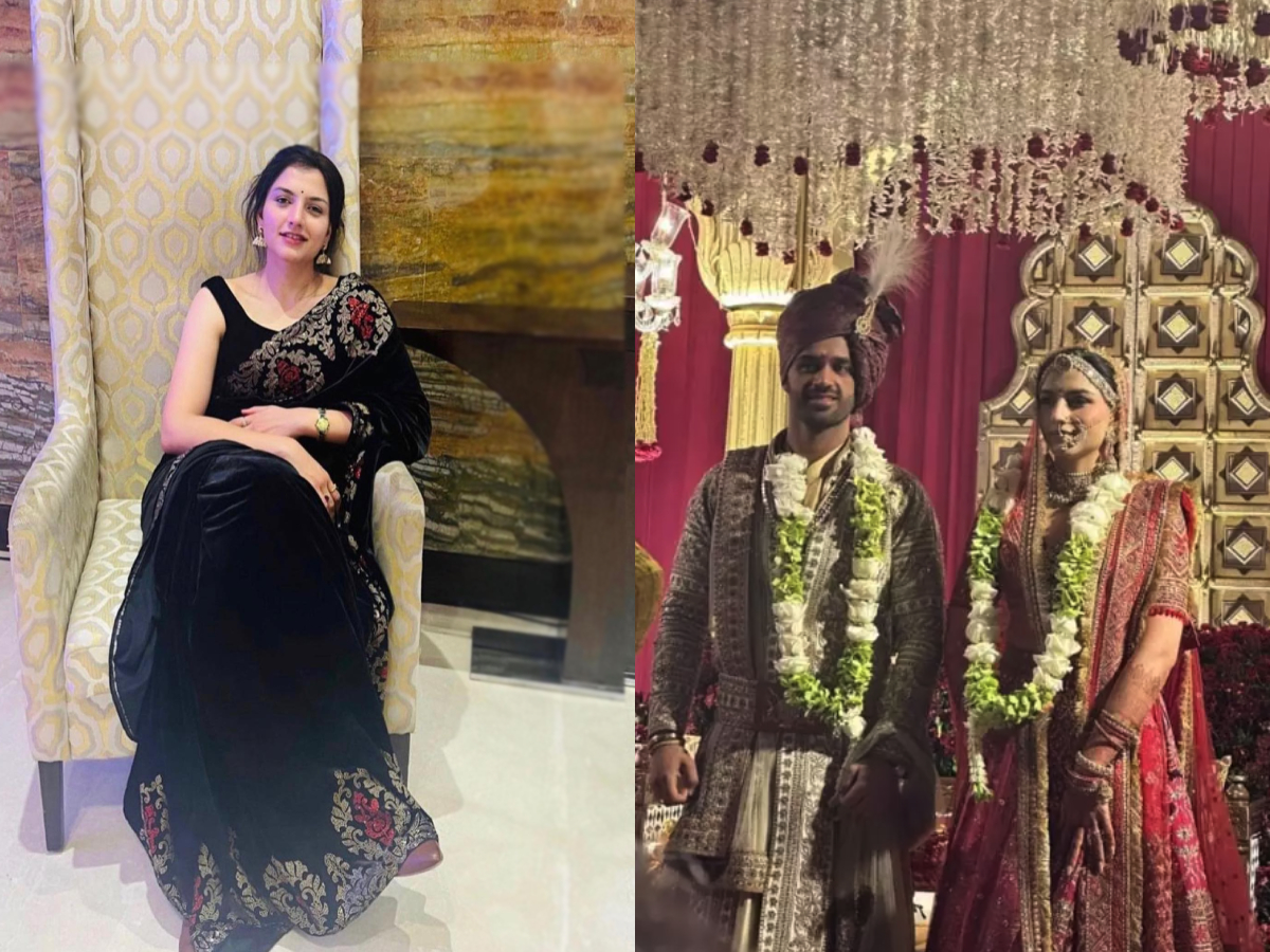 PHOTOS: शाही विवाह सोहळा! IAS 'परी' आणि भाजपा आमदार अडकले विवाहबंधनात ...