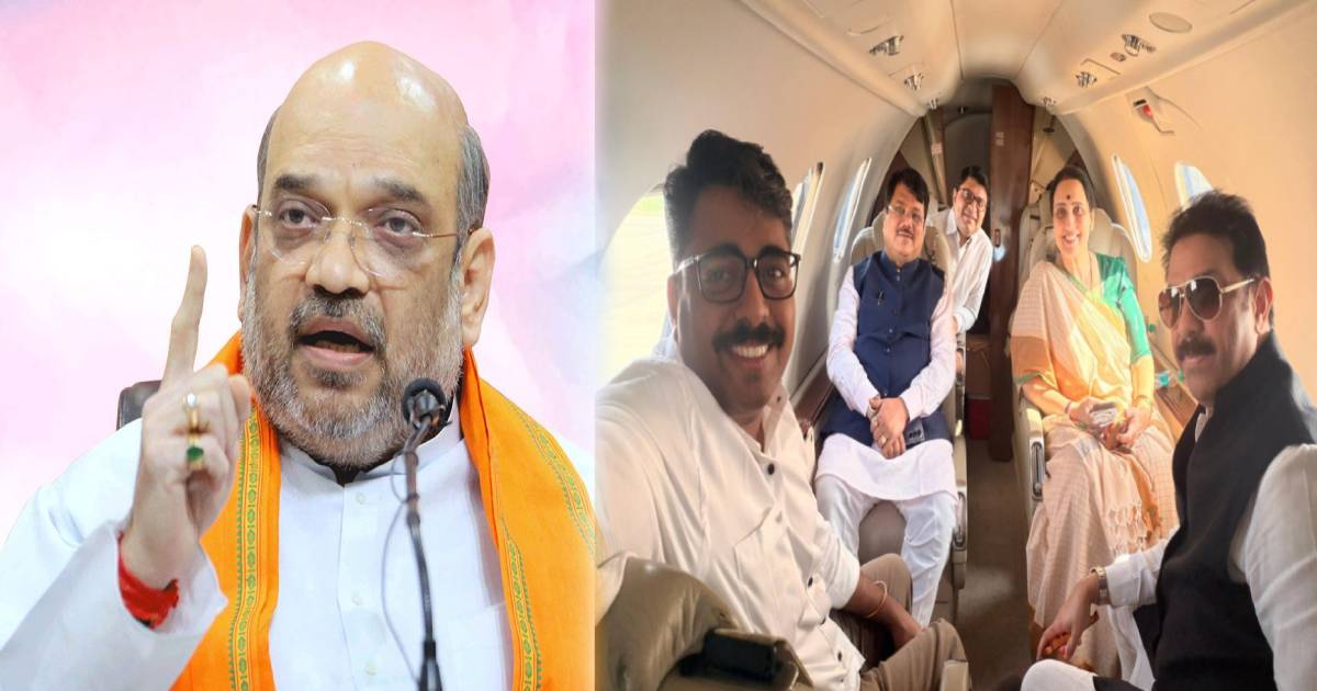चार्टर्ड प्लेनमधील भाजपा नेत्यांच्या सेल्फीनं अमित शाह संतापले; देवेंद्र फडणवीसांनीही सुनावले ...