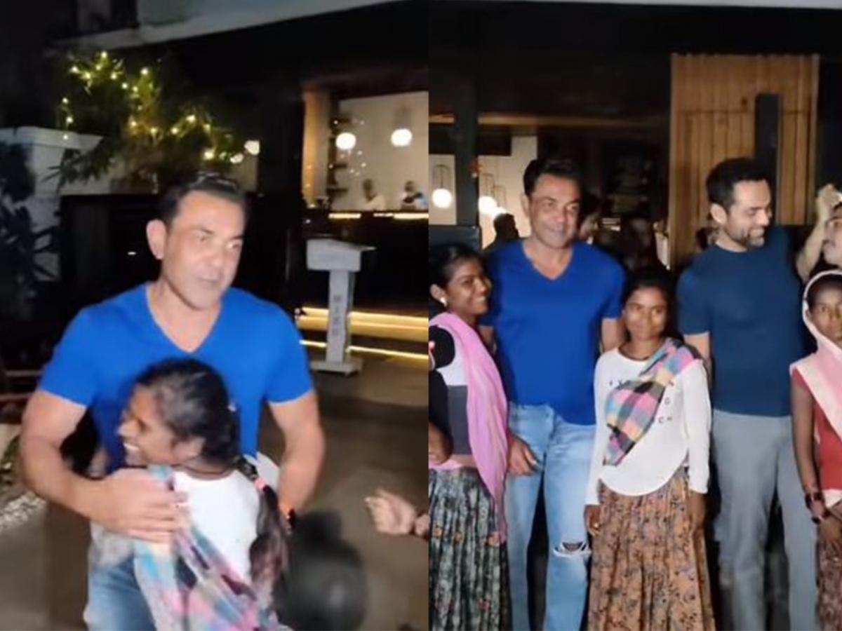 गरीब मुलांनी बॉबी देओलला मारली मिठी; अभिनेत्याने केलेलं 'हे' कृत्य ...