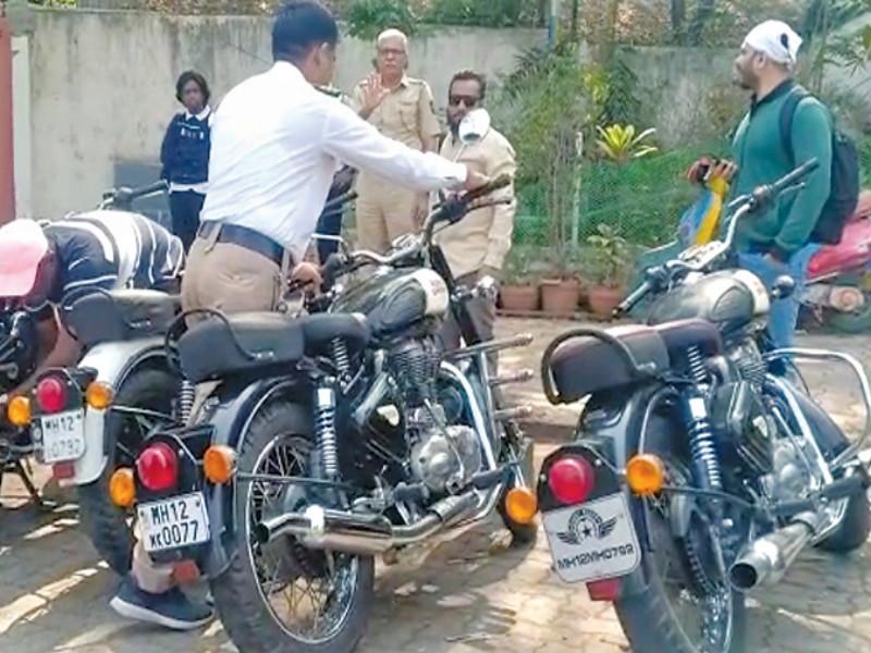 कानठळ्या बंदच! कर्णकर्कश आवाज करणाऱ्या ५७१ बुलेटस्वारांवर कारवाई Pune ...