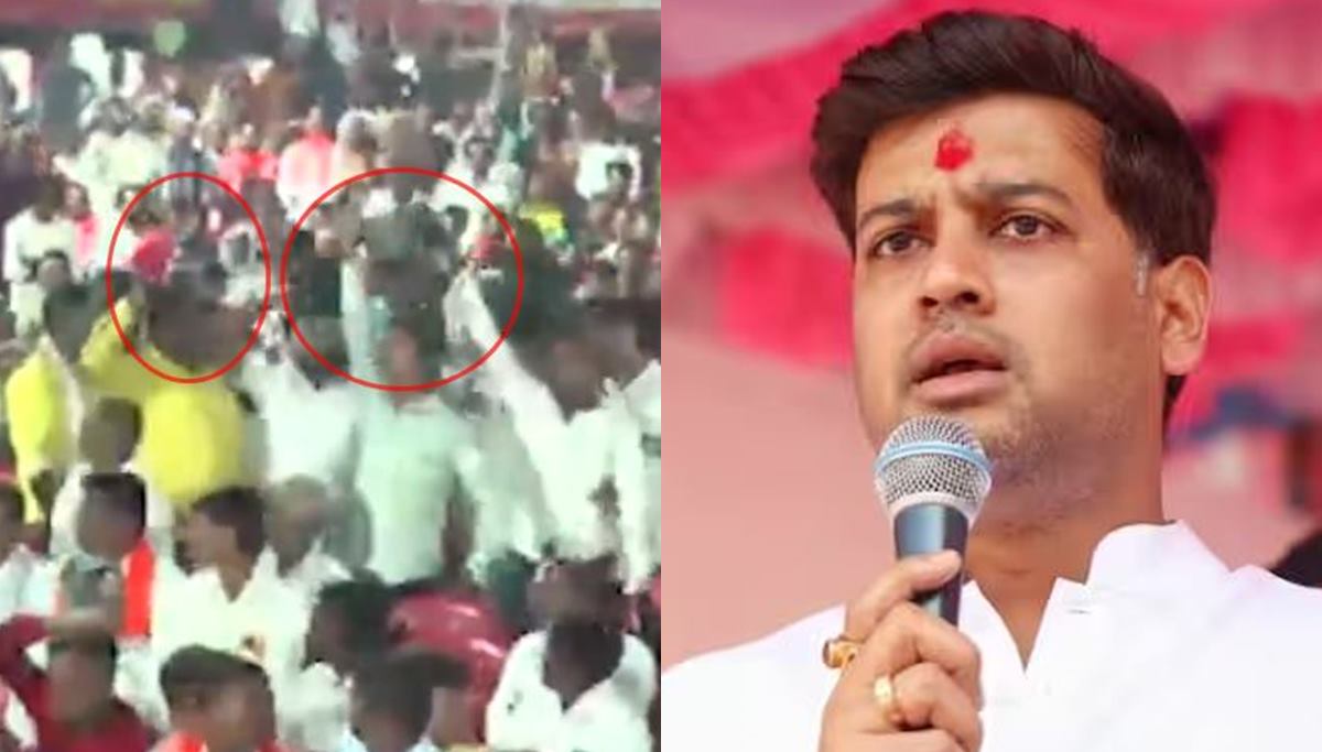 श्रीकांत शिंदेंच्या सभेत दाखवले काळे झेंडे; खासदारांनी आंदोलकांना ...