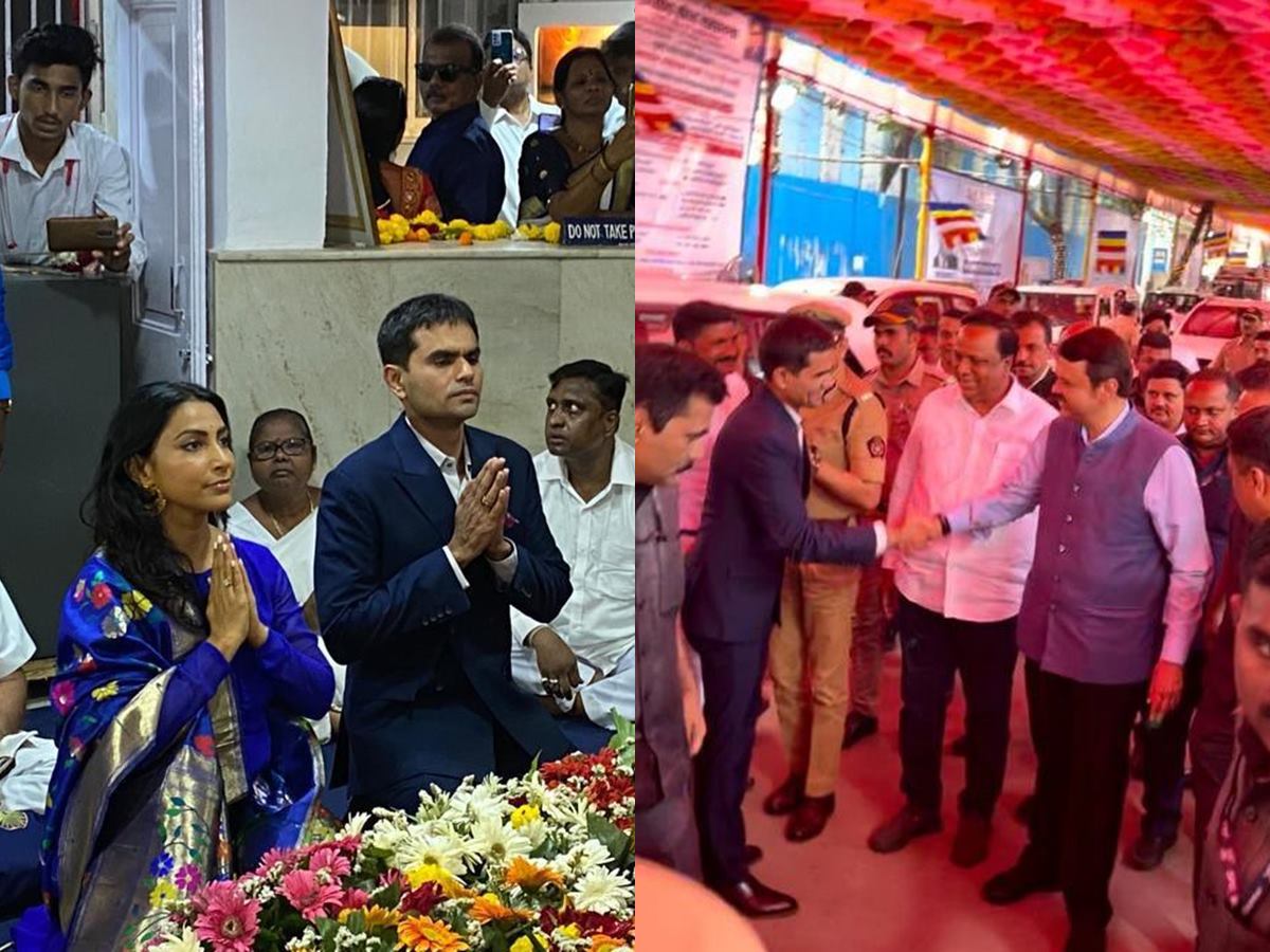 समीर वानखेडेंचं चैत्यभूमीवर सपत्नीक अभिवादन, फडणवीसांना हस्तांदोलन ...