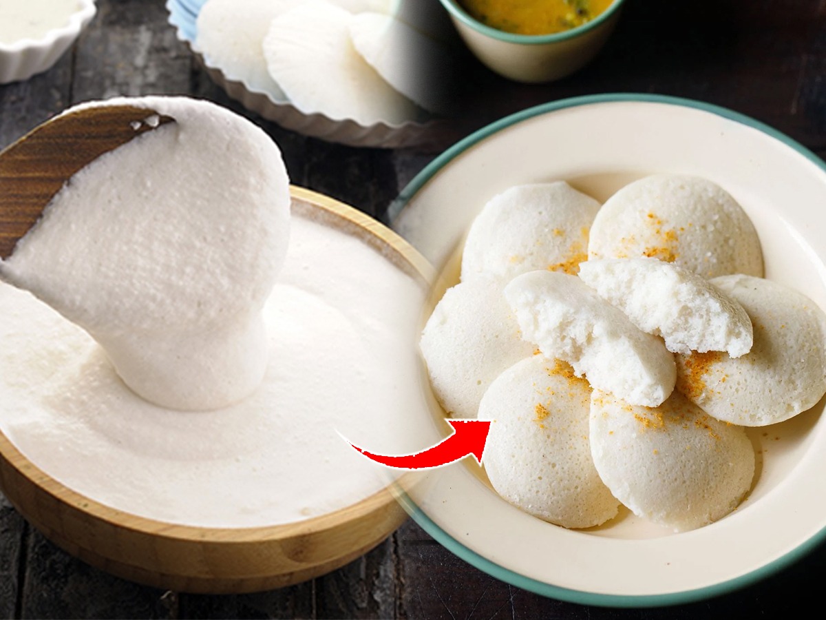 इडली मऊ लुसलुशीत होण्यासाठी पीठ भिजवताना घाला फक्त १ गोष्ट; इडली फुगेल ...