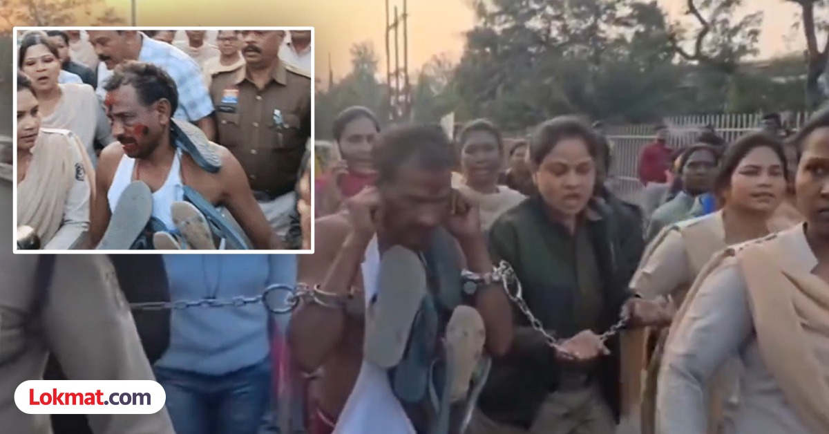 'वर्दी फाडणं पाप आहे, पोलीस आमचे बाप आहेत'; महिला पोलिसाचे कपडे ...