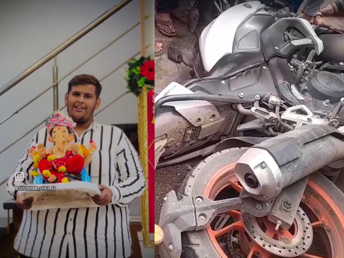 धुळे हळहळले! रील स्टार शुभम सिंघवी याच्या दुचाकीला अपघात, जागेवरच ...