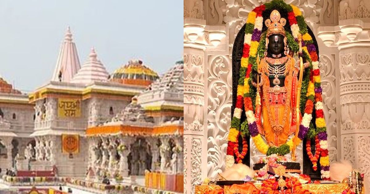 श्रीरामललाच्या मूर्तीच्या कपाळावर श्रीरामनवमीला सूर्यकिरणांचा स्पर्श ...