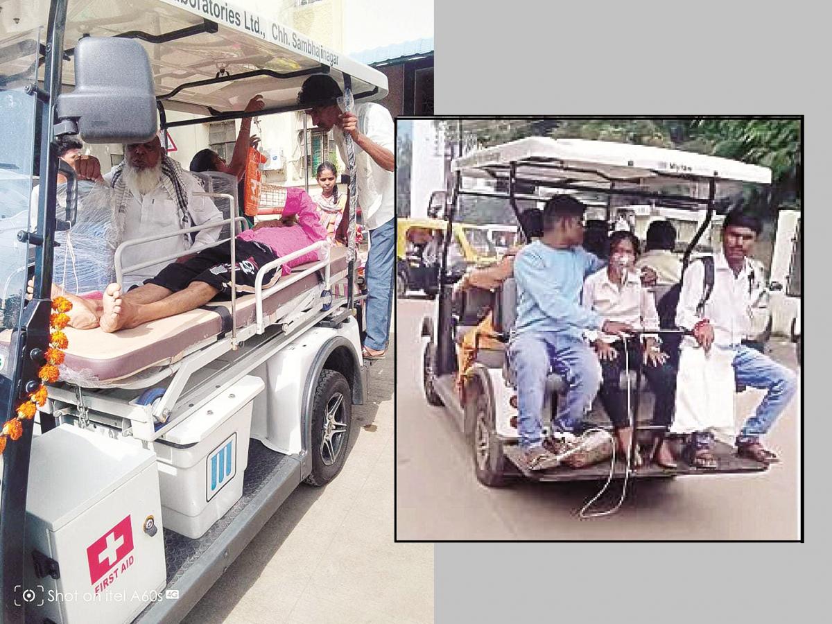 छत्रपती संभाजीनगरच्या घाटी रुग्णालयात स्ट्रेचर ‘ब्रेक’; गोल्फ कार्ट ...