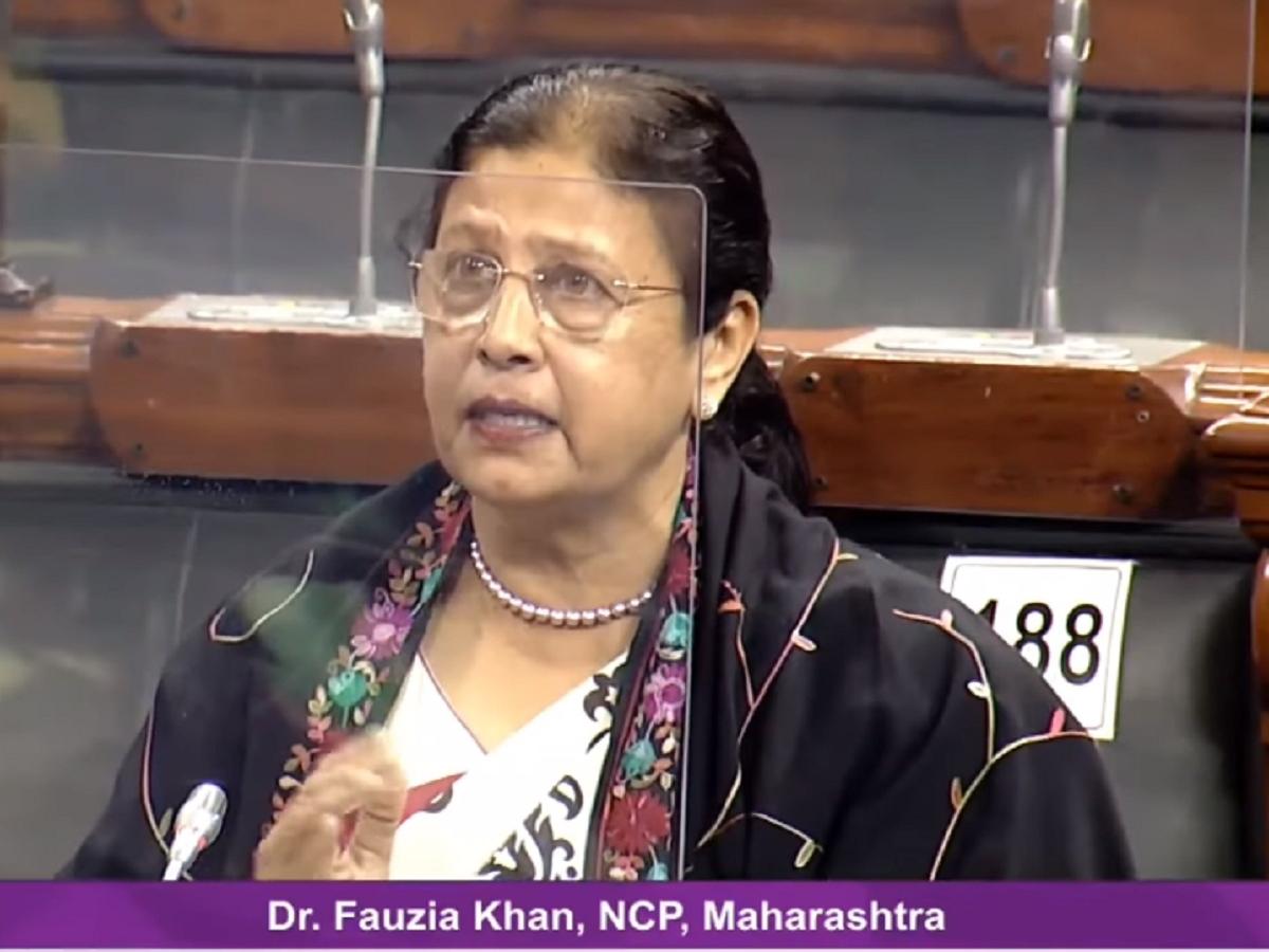 फौजिया खान यांचा राज्यसभेत मराठी बाणा; सभागृहात मायबोलीत मांडल्या ...