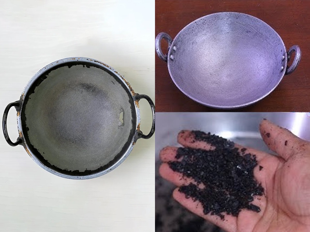 कढई - तव्याच्या कडेला साचला काळाकुट्ट थर? १ भन्नाट ट्रिक - न घासताच होईल मिनिटांत चकाचक ...