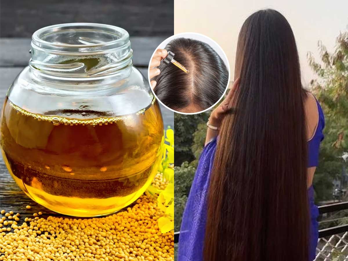 केसांना 'या' पद्धतीने लावा मोहरीचं तेल, म्हातारपणीही केस राहतील लांब ...