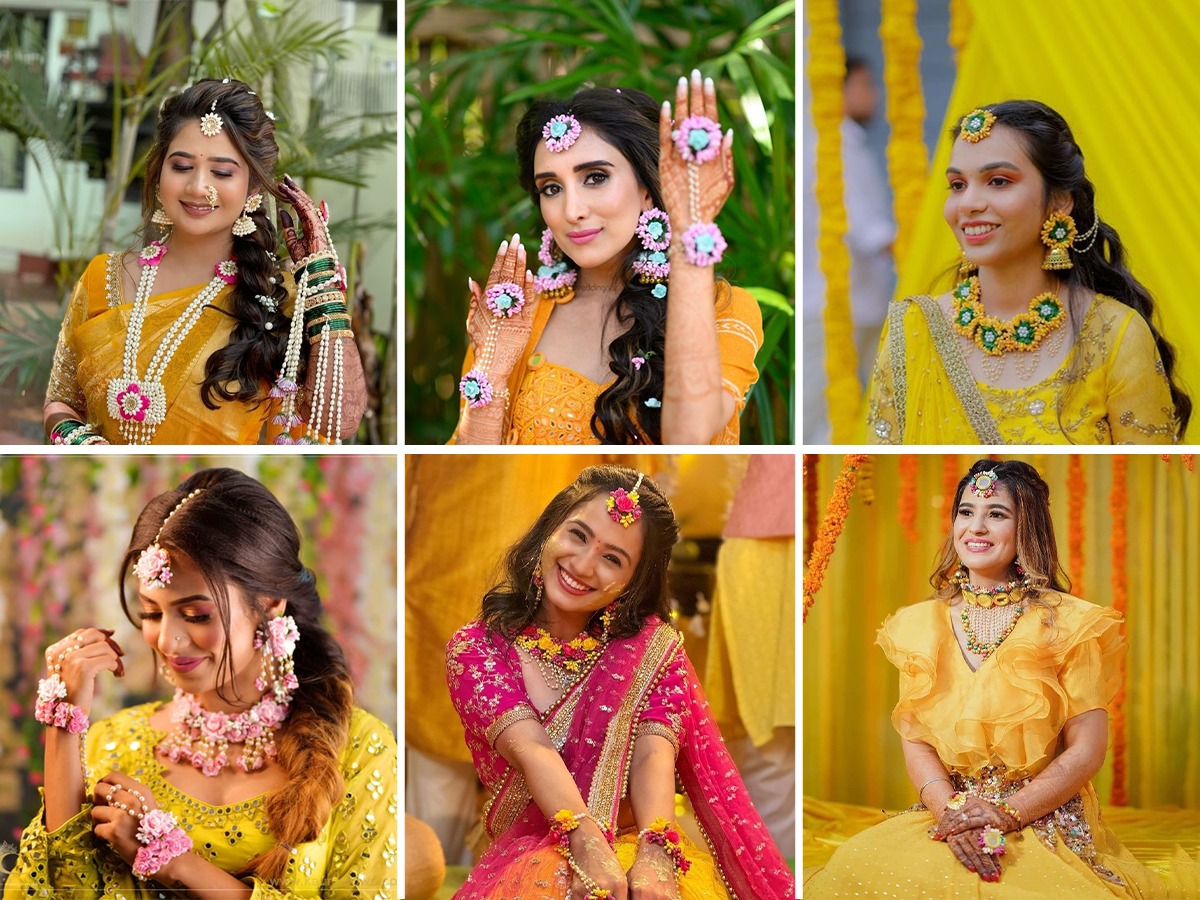 Floral Jewellery For Haldi : लग्नात हळद समारंभासाठी खास फ्लोरल ज्वेलरी ...