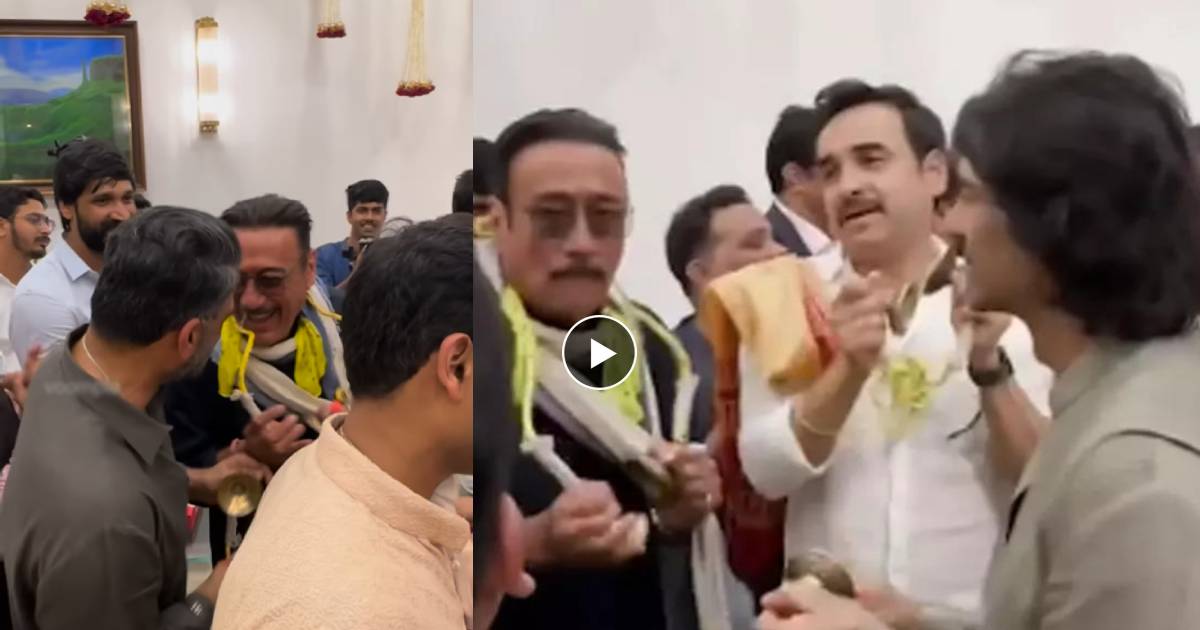 जग्गू दादाचा स्वॅग! CM च्या घरी बाप्पाच्या आरतीमध्ये तल्लीन झाले जॅकी ...
