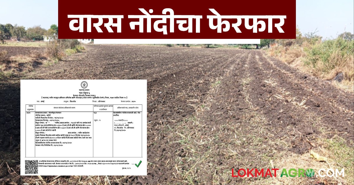 शेतजमिनीसाठी वारस नोंद कशी केली जाते? सातबाऱ्यावर नाव येण्यास किती दिवस ...