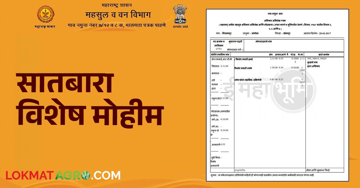 आजपासून राज्यात जिवंत सातबारा मोहीम; शेतकऱ्यांना कसा फायदा होणार? वाचा ...