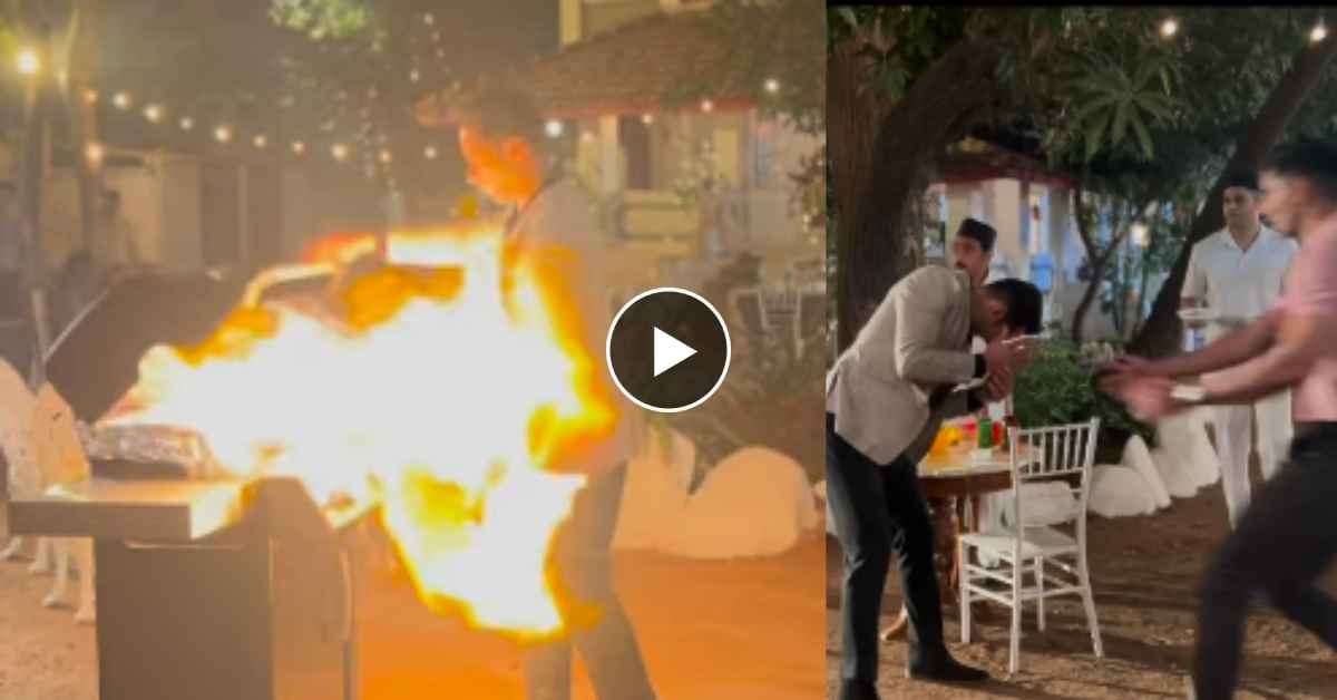 मालिकेच्या सेटवर शूटिंग करताना खरंच लागली आग, थोडक्यात वाचला अभिनेता ...