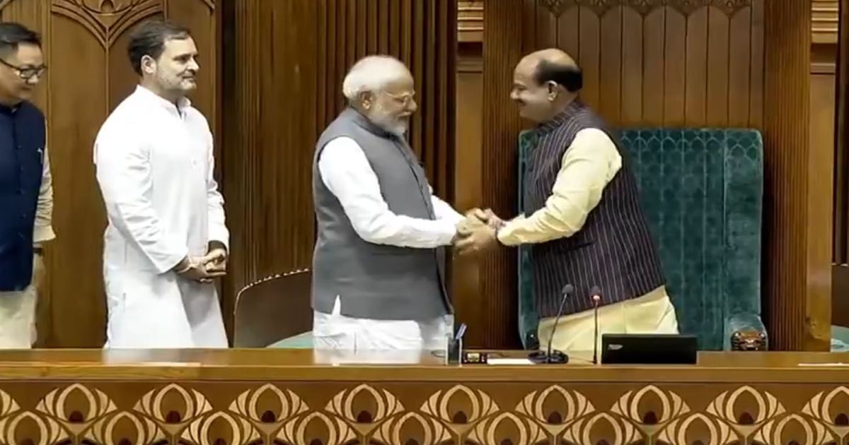 भाजपा खासदार ओम बिर्ला यांची लोकसभा अध्यक्षपदी निवड, आवाजी मतदानानंतर ...