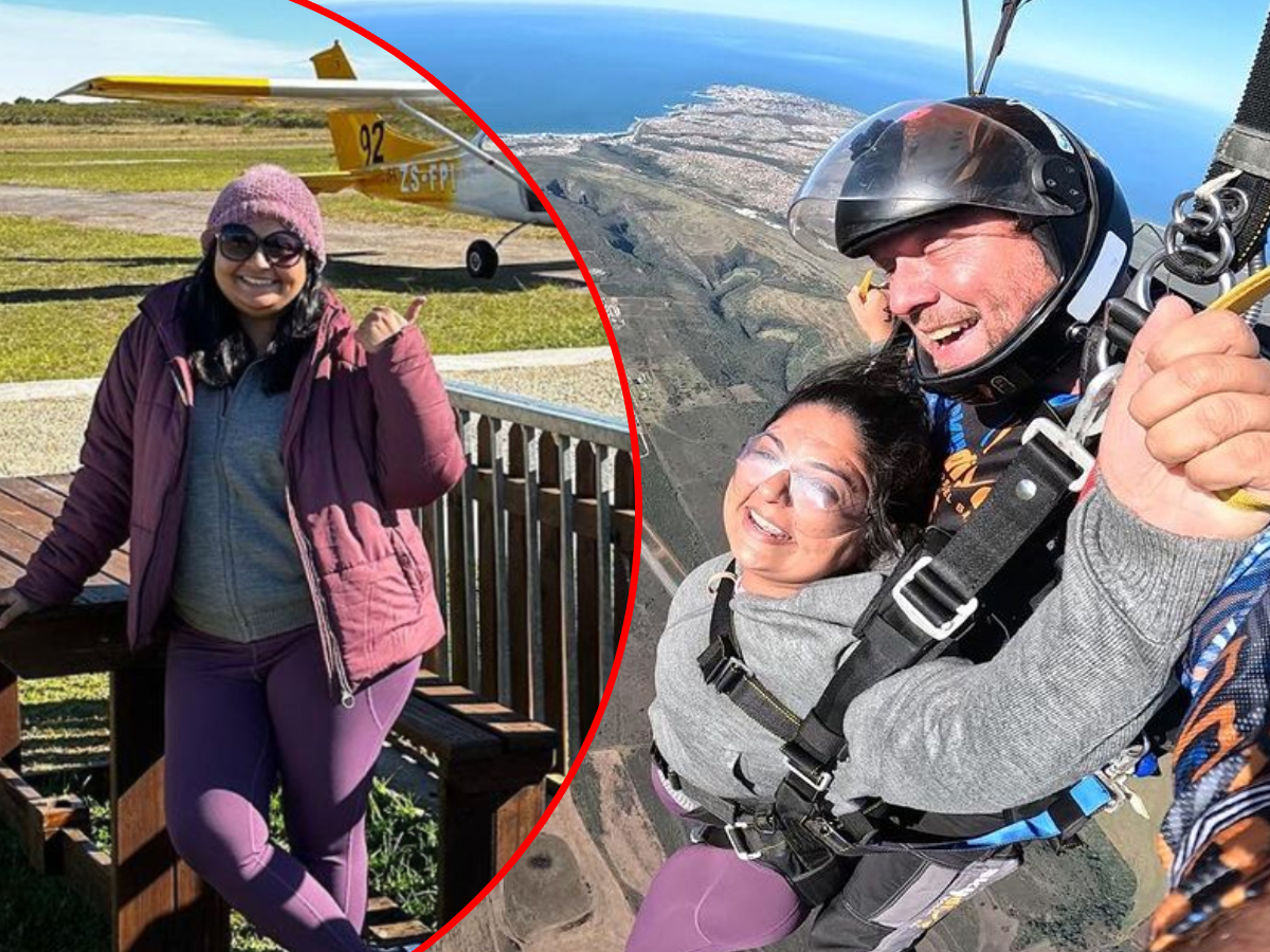 १४ हजार फुटांवरुन 'महाराष्ट्राची हास्यजत्रा' फेम अभिनेत्रीचं ...