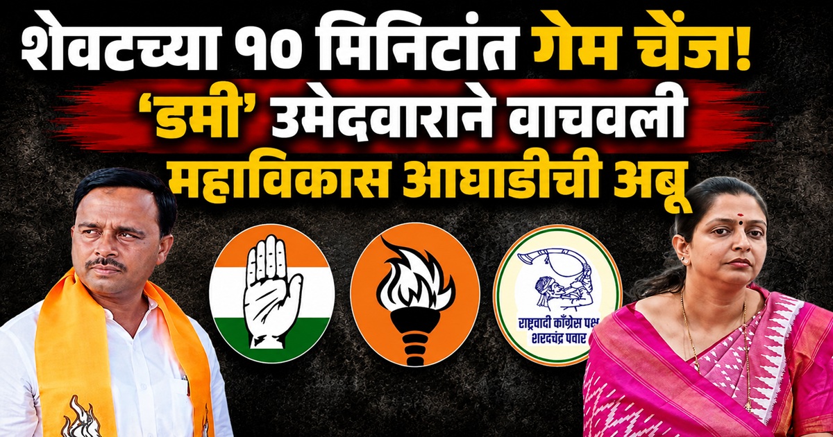 शेवटच्या १० मिनिटांत गेम चेंज! 'डमी' उमेदवाराने वाचवली महाविकास आघाडीची ...