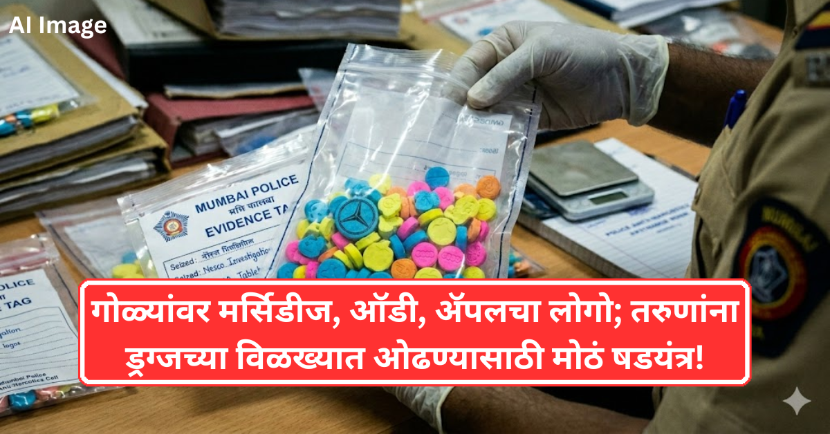 Mumbai Drug Party: गोळ्यांवर मर्सिडीज, ऑडी, ॲपलचा लोगो; तरुणांना ...