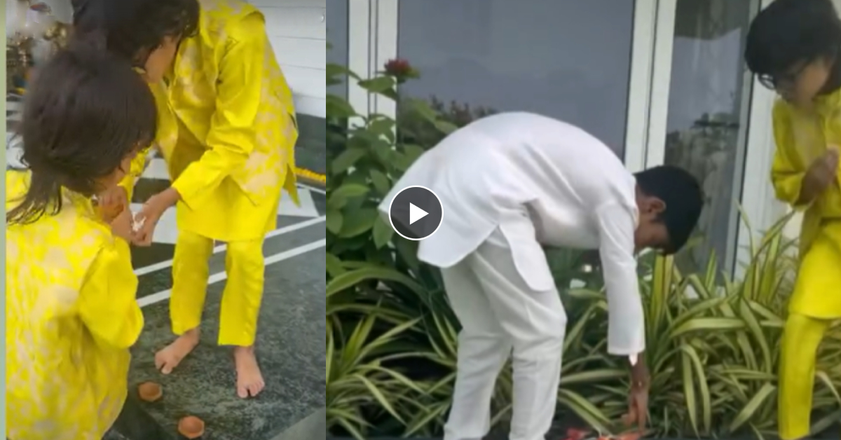 लातूरमध्ये देशमुखांचे दिवाळी सेलिब्रेशन! रितेश-जेनेलियाच्या मुलांनी ...