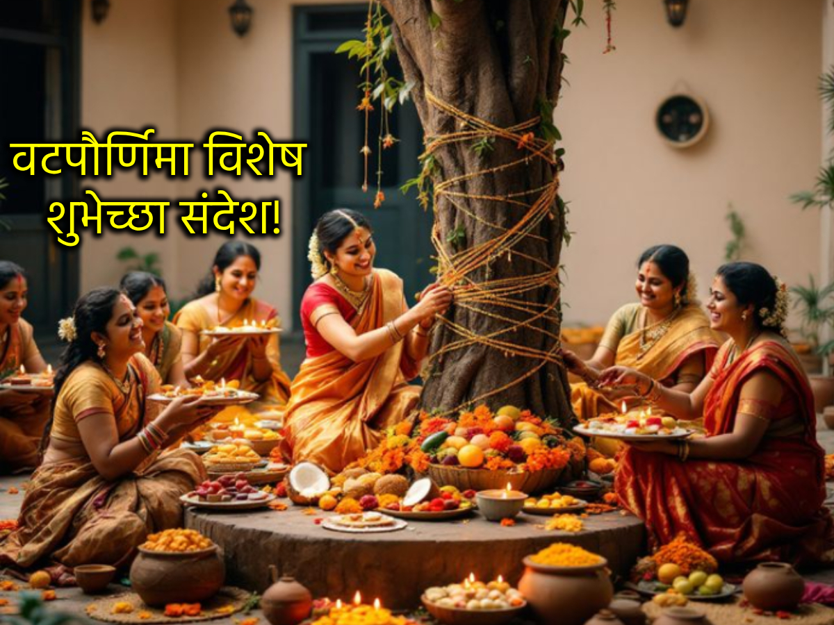 Vat Purnima 2025 Wishes: वटपौर्णिमेच्या हार्दिक शुभेच्छा! जोडीदाराला ...