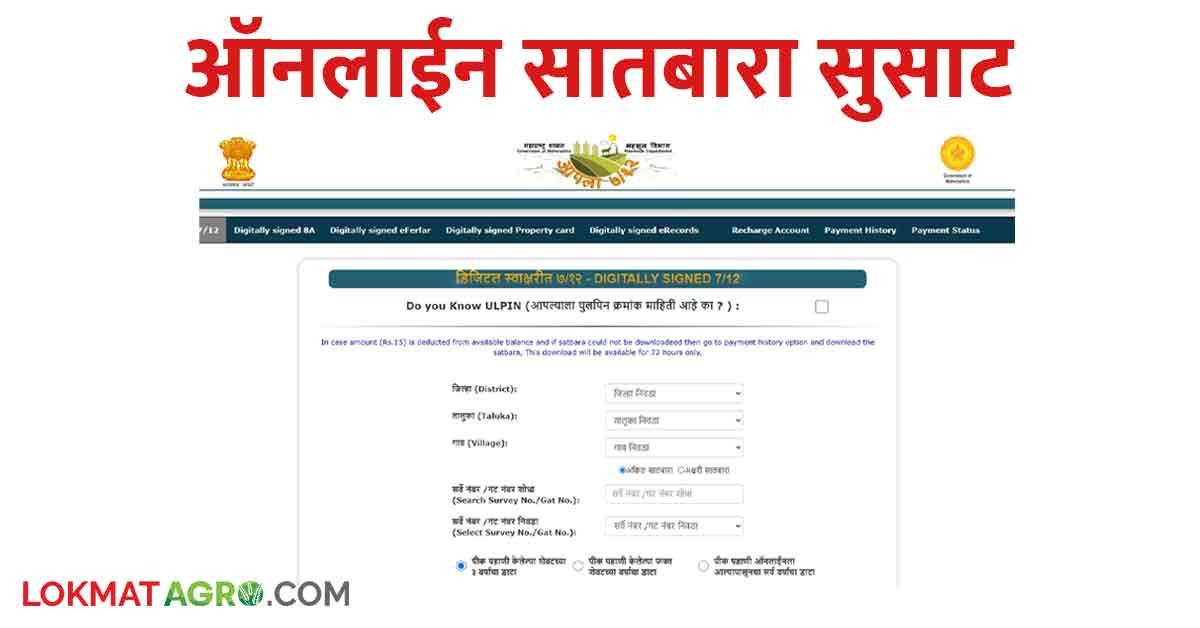 Satbara राज्यात एका दिवसात तब्बल तीन लाख सातबारा उतारे झाले डाऊनलोड ...