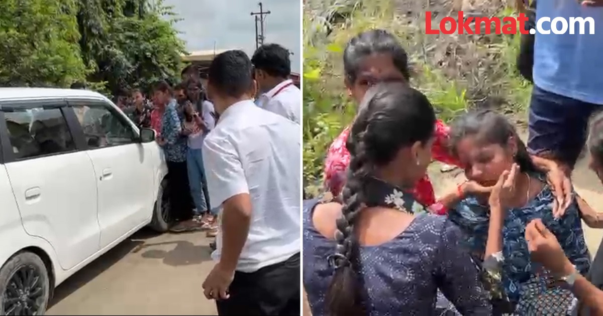 Palghar Video : कामगारांनी कार अडवली, संतापलेल्या मालकिणीने थेट अंगावरच घातली; प्रकरण का चिघळलं ...