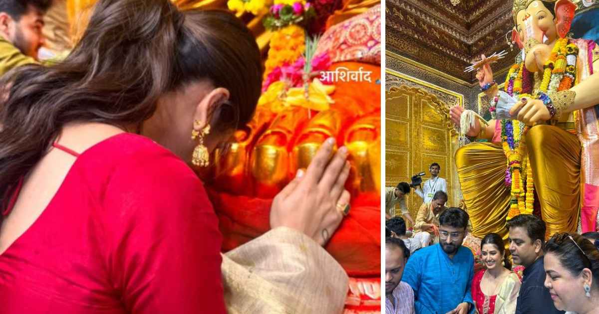 प्राजक्ता माळीने घेतलं 'लालबागचा राजा'चं दर्शन, फोटो शेअर करत म्हणते ...