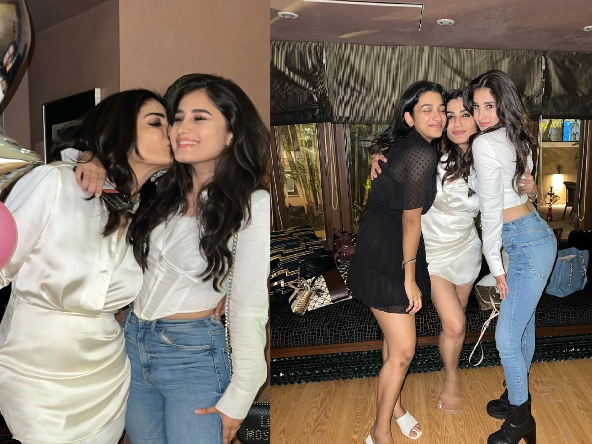 Raveena Tandon Daughter : पद्मश्री पुरस्काराच्या आनंदात रवीनाची पार्टी ...