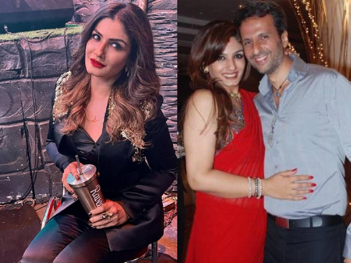 रवीना टंडनने नवऱ्याच्या एक्स वाइफवर फेकलं होतं ज्यूस; 'हे' होतं कारण ...