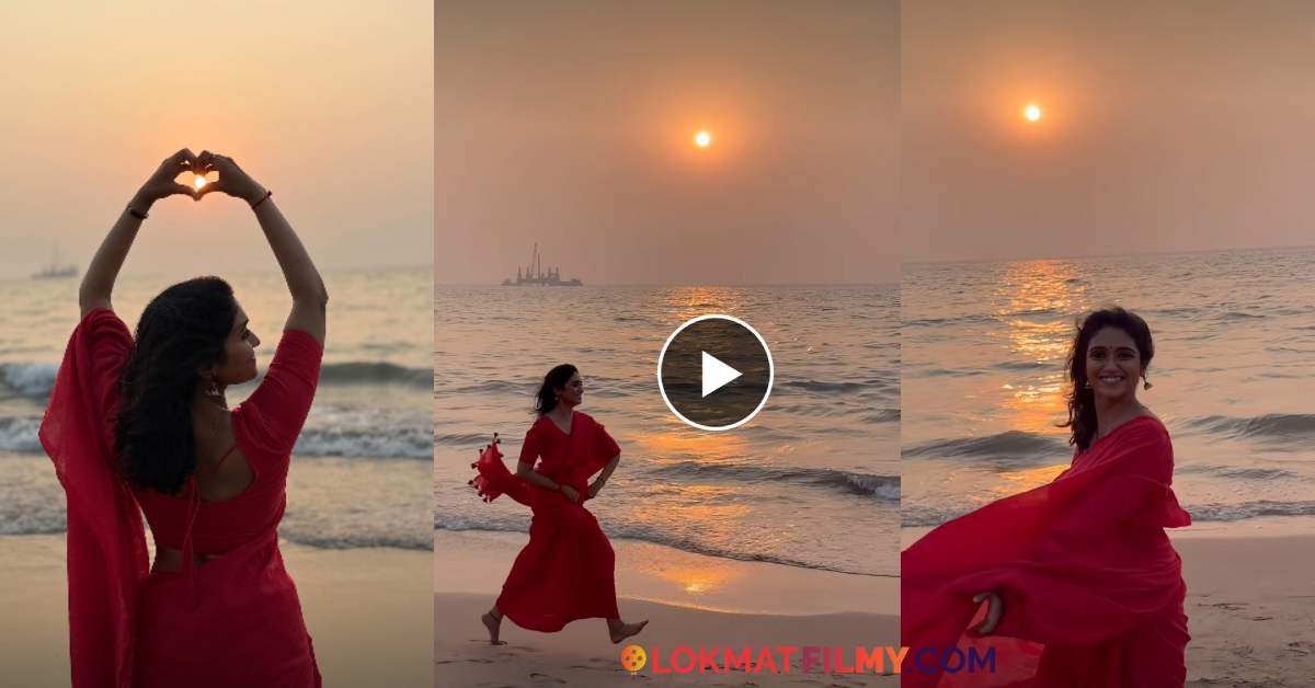Rinku Rajguru Video Red Saree Beach Love Is In The Air Social Media Viral