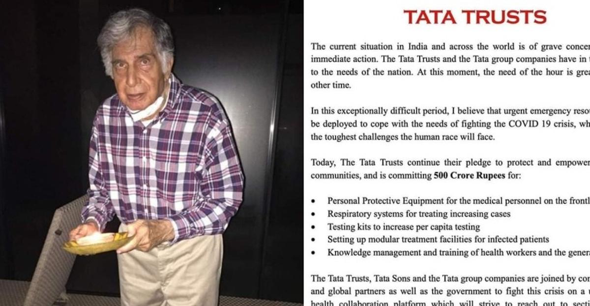 Coronavirus रतन टाटांनी दोन्ही केलं... कोरोनाविरुद्धचा अंध:कार दूर ...