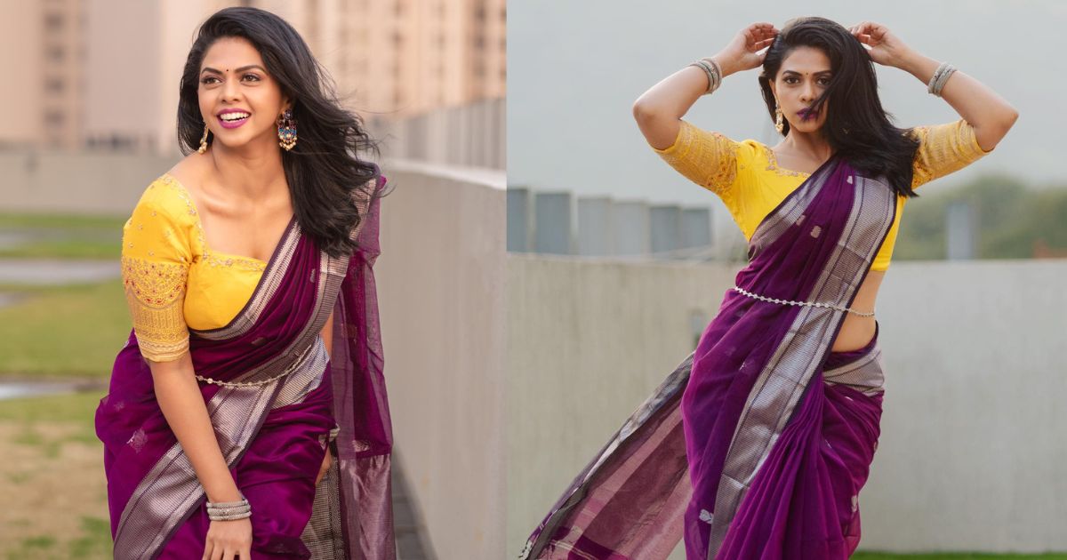 जांभळ्या रंगाच्या साडीत सुंदर दिसते ऋतुजा बागवे, फोटोंवरुन हटणार नाही नजर! - Marathi News ...