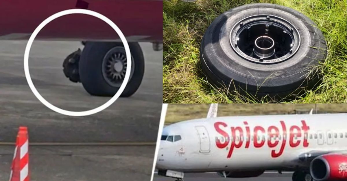 स्पाईसजेट विमानाचे चाक टेकऑफ घेताना निखळले; एकाच चाकावर मुंबईत लँडिंग ...