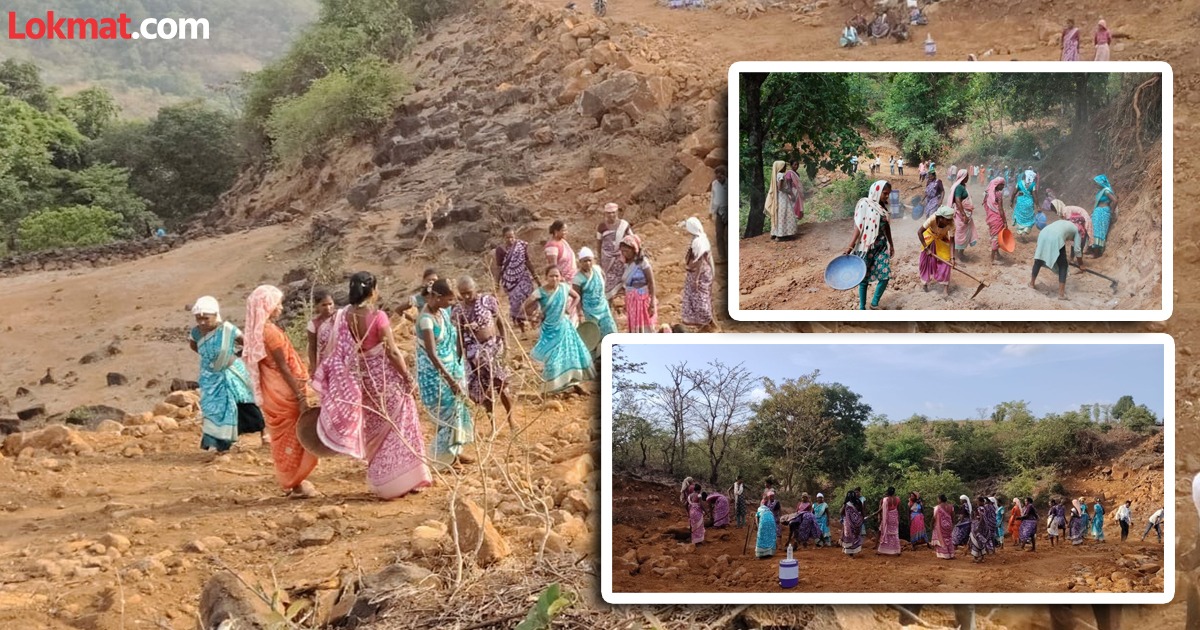 झोपलेल्या प्रशासनाला सणसणीत चपराक! दापूरमाळचा रस्ता बनवण्यासाठी महिला ...