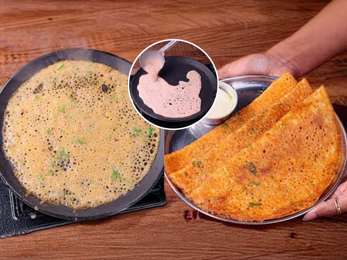 चटणीचीही गरज नाही, इतका चविष्ट लागतो 'टोमॅटो डोसा'! होईल झटपट, वाटीभर ...