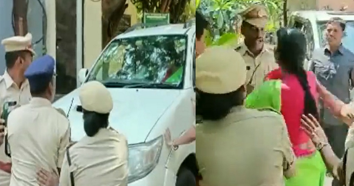 पोलिसांच्या अंगावर गाडी घातली, धक्काबुक्कीही केली; YSRTP प्रमुख वायएस शर्मिला यांचा व्हिडिओ ...