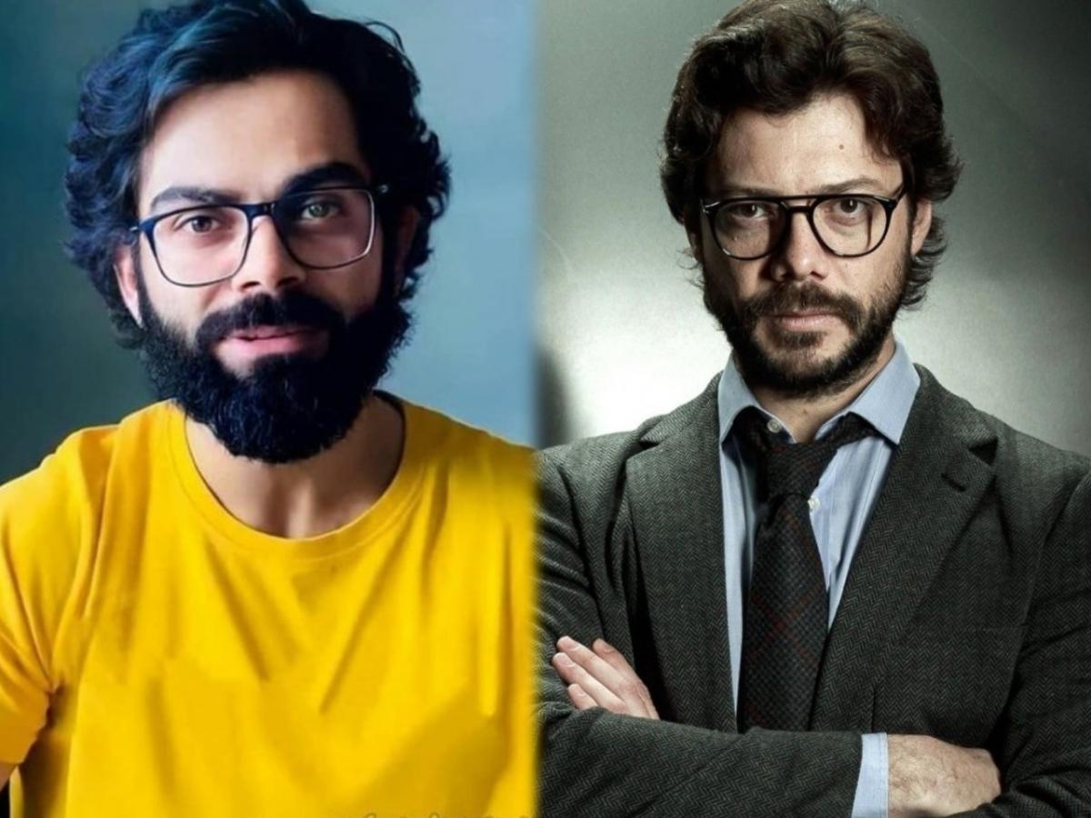 विराट कोहलीचा नवा लूक पाहून चाहत्यांना आठवला 'मनी हाइस्ट'मधील प्रोफेसर ...