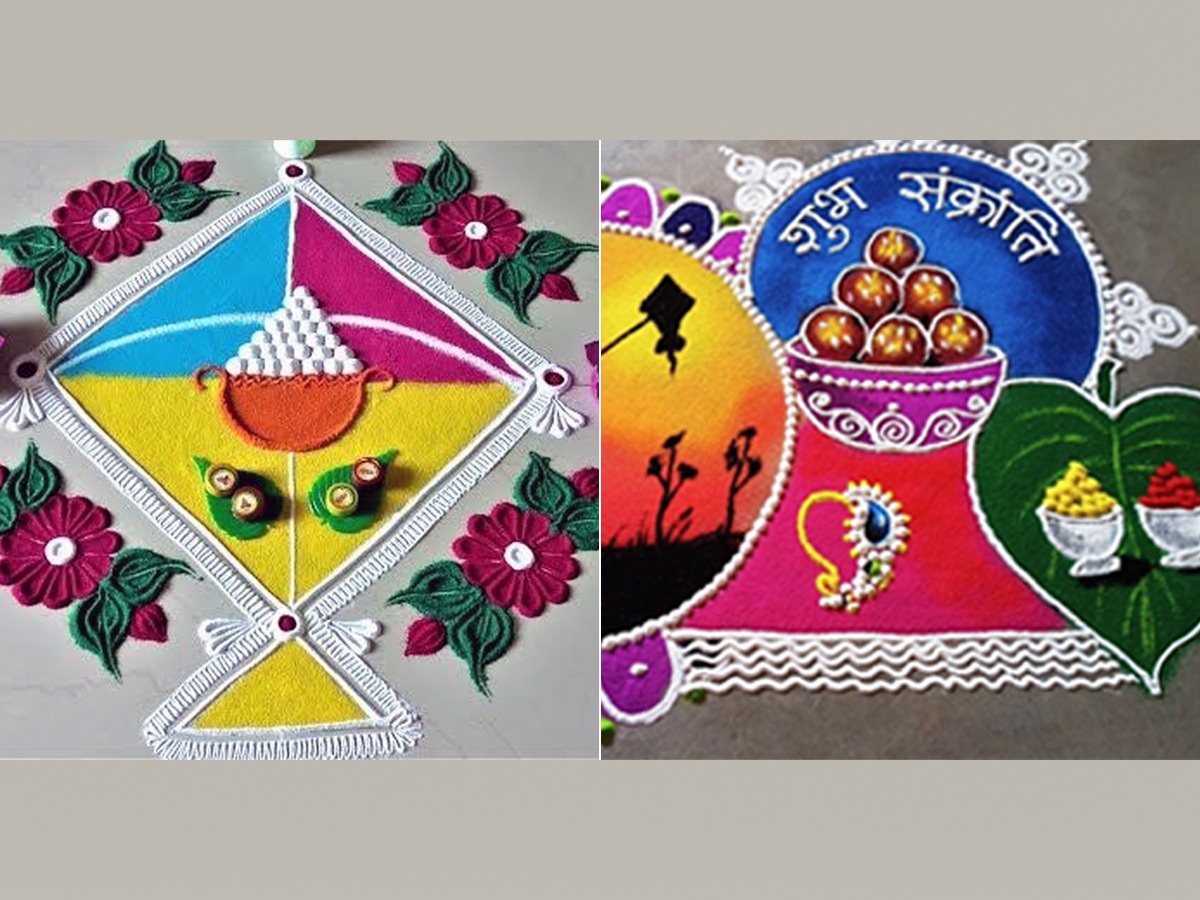 संक्रांत स्पेशल रांगाेळी डिझाईन्स, छोट्या जागेतही झटपट काढता येईल ...