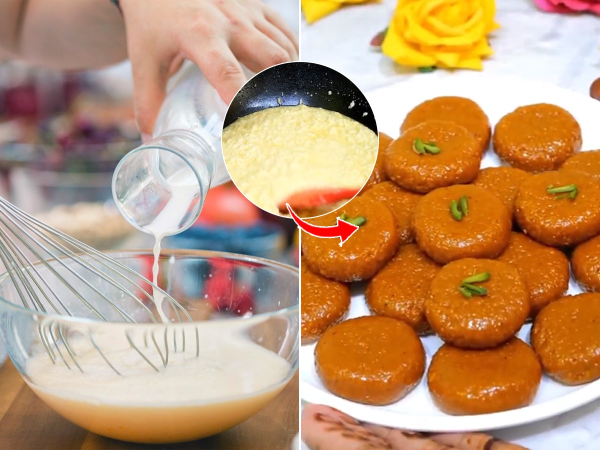 ना तूप, ना मावा २ ग्लास दुधापासून करा हलवाई स्टाईल मिठाई; फ्रेश मिठाईची ...