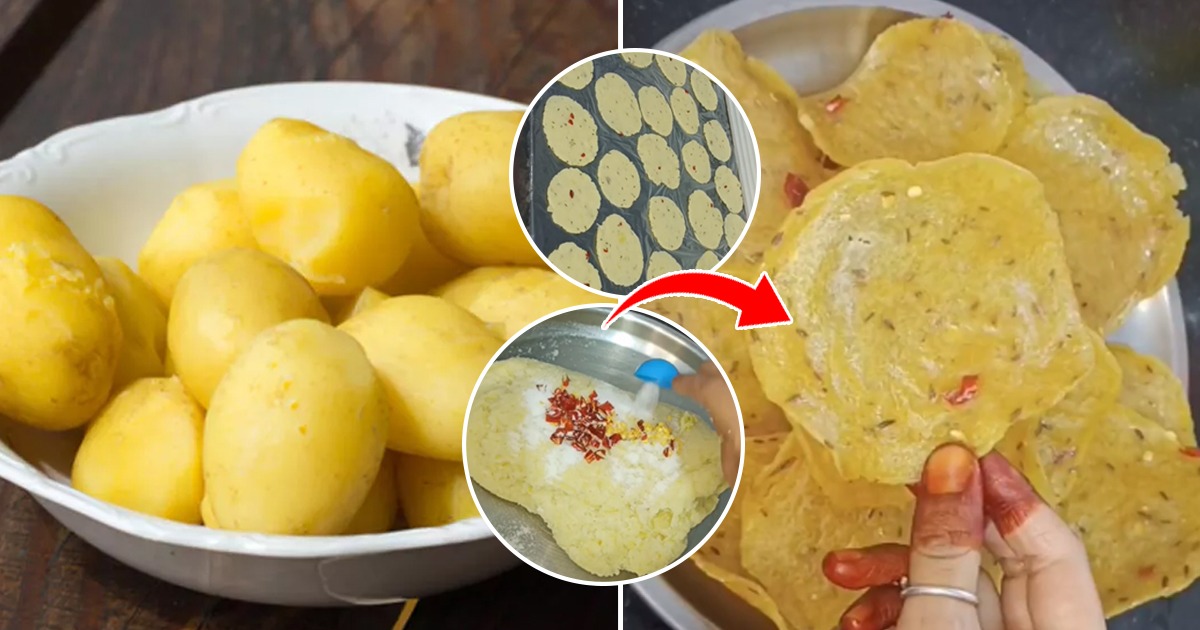 तोंडात टाकताच विरघळणाऱ्या बटाट्याच्या पापडांची सोपी रेसिपी, खुसखुशीत ...